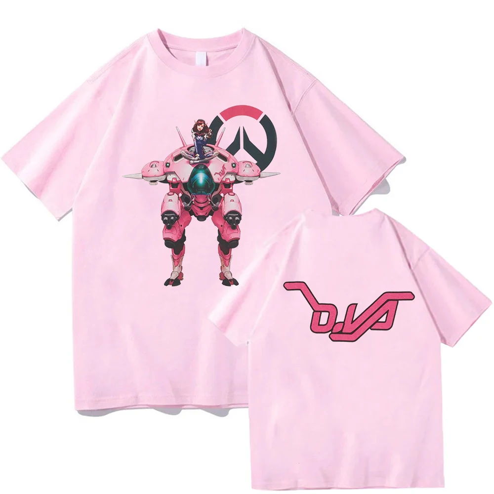 Overwatch 2 D.Va Fusion Cannons Tshirts Loose Women Men O-neck T-shirt ...
