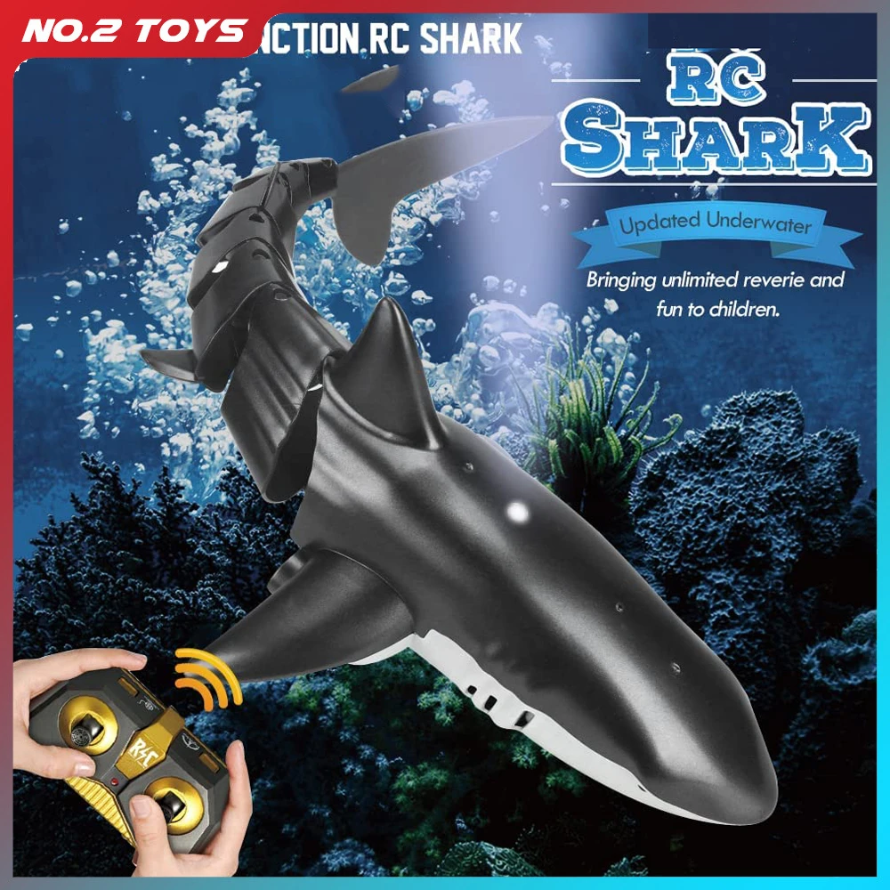 Funny RC Shark Toy Remote Control Animals Robots Bath Tub Pool Electric ...