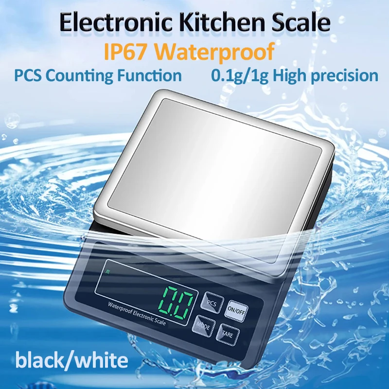 Rechargeable-IP67-Fully-Waterproof-Kitchen-Scale-0-1g-1g-High-precision-Stainless-Steel ...