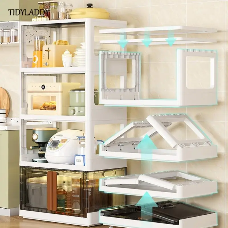 Folding-Without-Installation-Kitchen-Storage-Organizer-Mobile-Floor ...