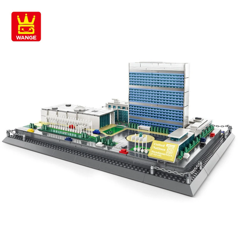 Wange Blocks Toys United Nations Building Model Small Bricks Miniatures ...