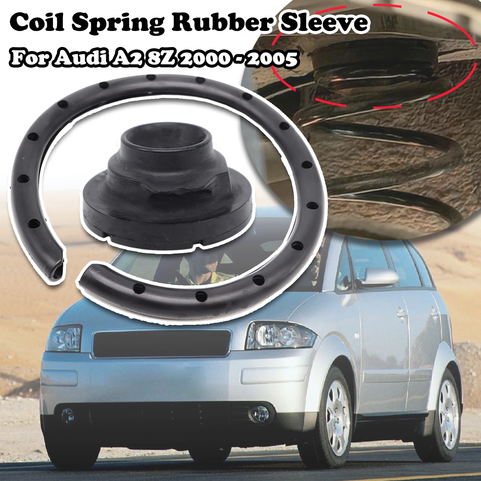 Rear Axle Coil Spring Isolator Mount Plate Shock Absorber Sleeve Top ...