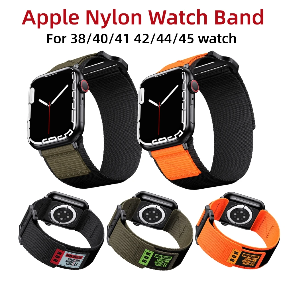 Nylon-Sport-Loop-Nylon-Watch-Band-Pulseira-para-iWatch-Series-Ultra-8-7 ...