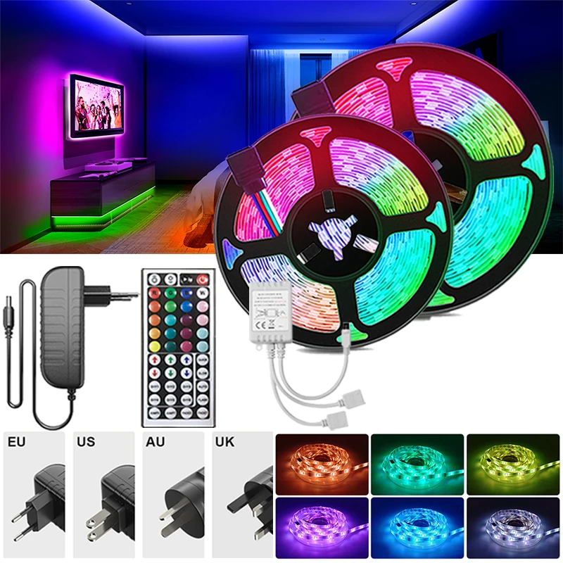 5-30M-Rgb-Led-Strip-Light-For-Room-Decoration-Rgb-Led-Ligths-Strip-5050 ...