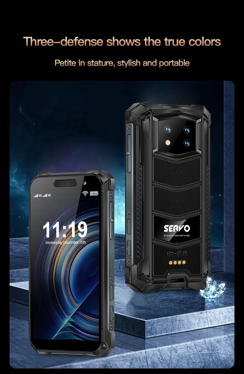 Free Gift! SERVO KING7000 IP68 Rugged 4G Small Smartphone 3.5-inch Screen 2400mAh Waterproof ...