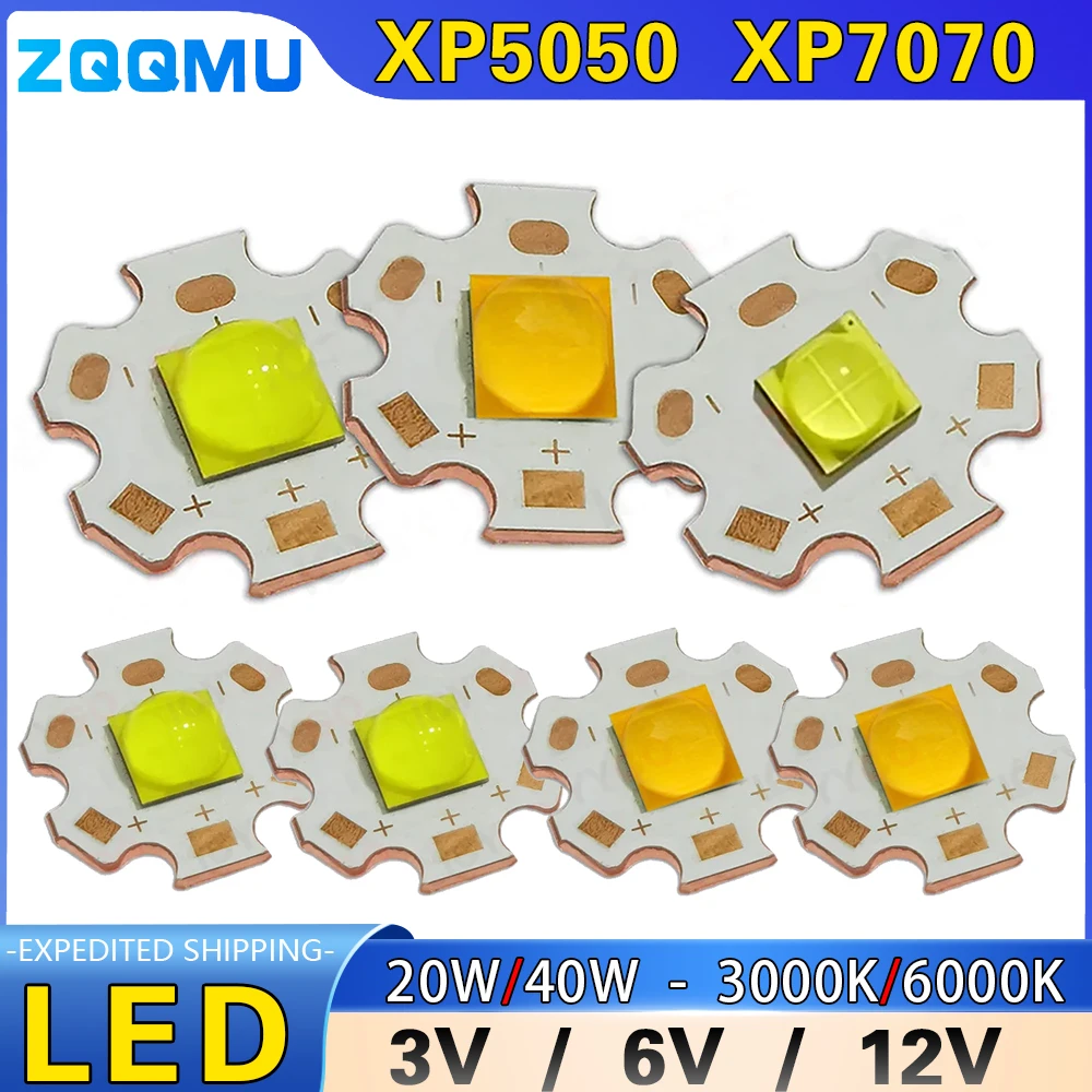 1 Pack XHP70 XHP50 20W 40W Lamp Beads 3V 6V 12V LED Flashlight 5050 ...