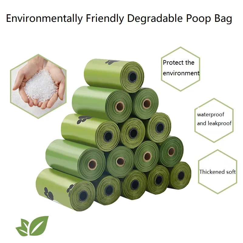 3/4/6/8 Rolls Pet Poop Bags Dog Bag Excrement Potty Bag Puppy Poop Bag ...