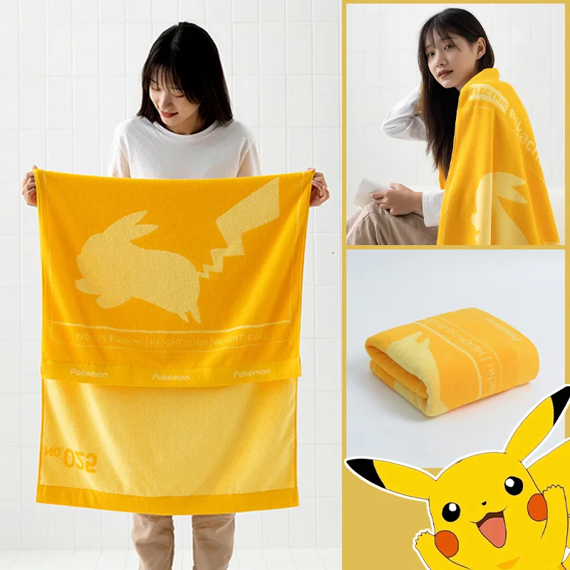 Pokemon-Pikachu-Thickened-Cotton-Bath-Towel-Increases-Water-Absorption ...