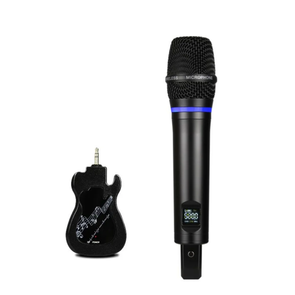 AOSHEN RT 100 Portable Hand Mic UHF Stereo Wireless Cordless Microphone ...