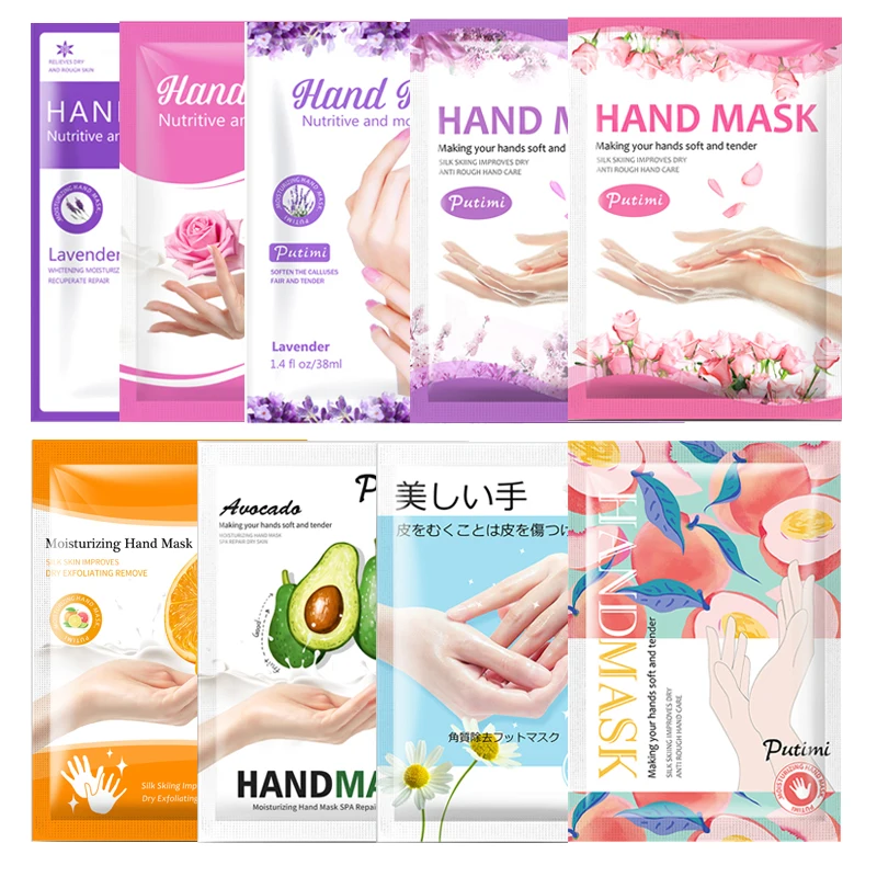 5-10Pairs-Whitening-Hand-Mask-Gloves-Moisturizing-Hand-Film-Cream-Mask ...