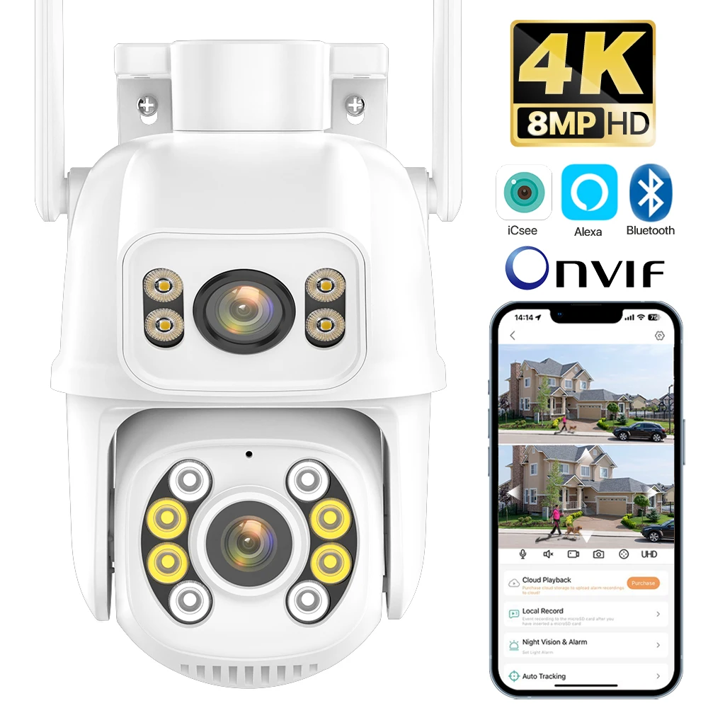 8MP-4K-HD-Wifi-IP-Camera-Outdoor-Dual-Lens-With-Dual-Screen-Ai-Auto ...