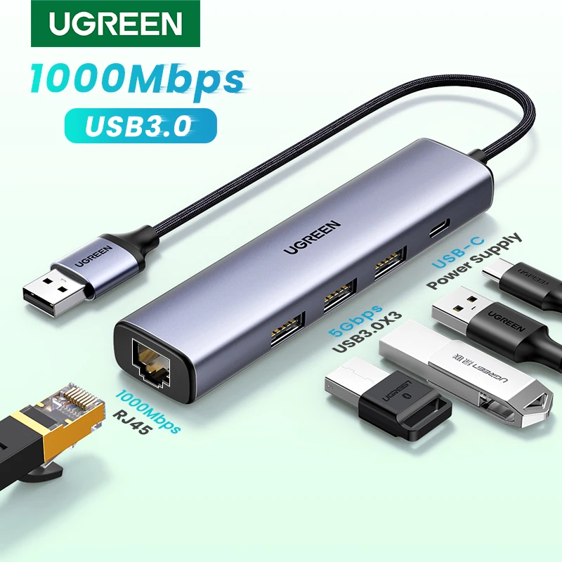 UGREEN-USB-Ethernet-USB3-0-Lan-1000Mbps-Ethernet-Adapter-USB-RJ45-USB ...
