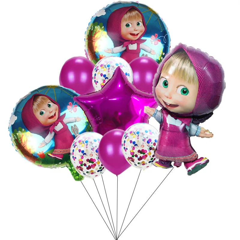 Juego de globos de Disney DXING Masha y el oso para fiestas de ...