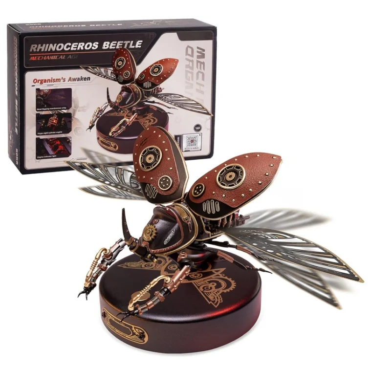 Robotime Rokr Rhinoceros Beetle Model Building Kits Mechanical 3D ...