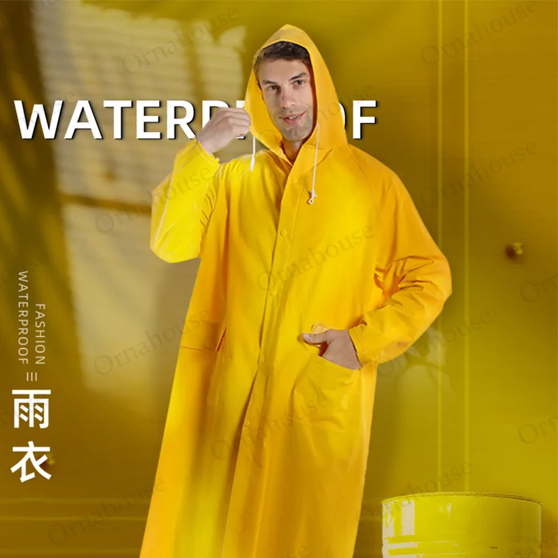 PVC-Outdoor-Duty-Dual-purpose-Extended-Raincoat-Single-Rubber-Raincoat ...