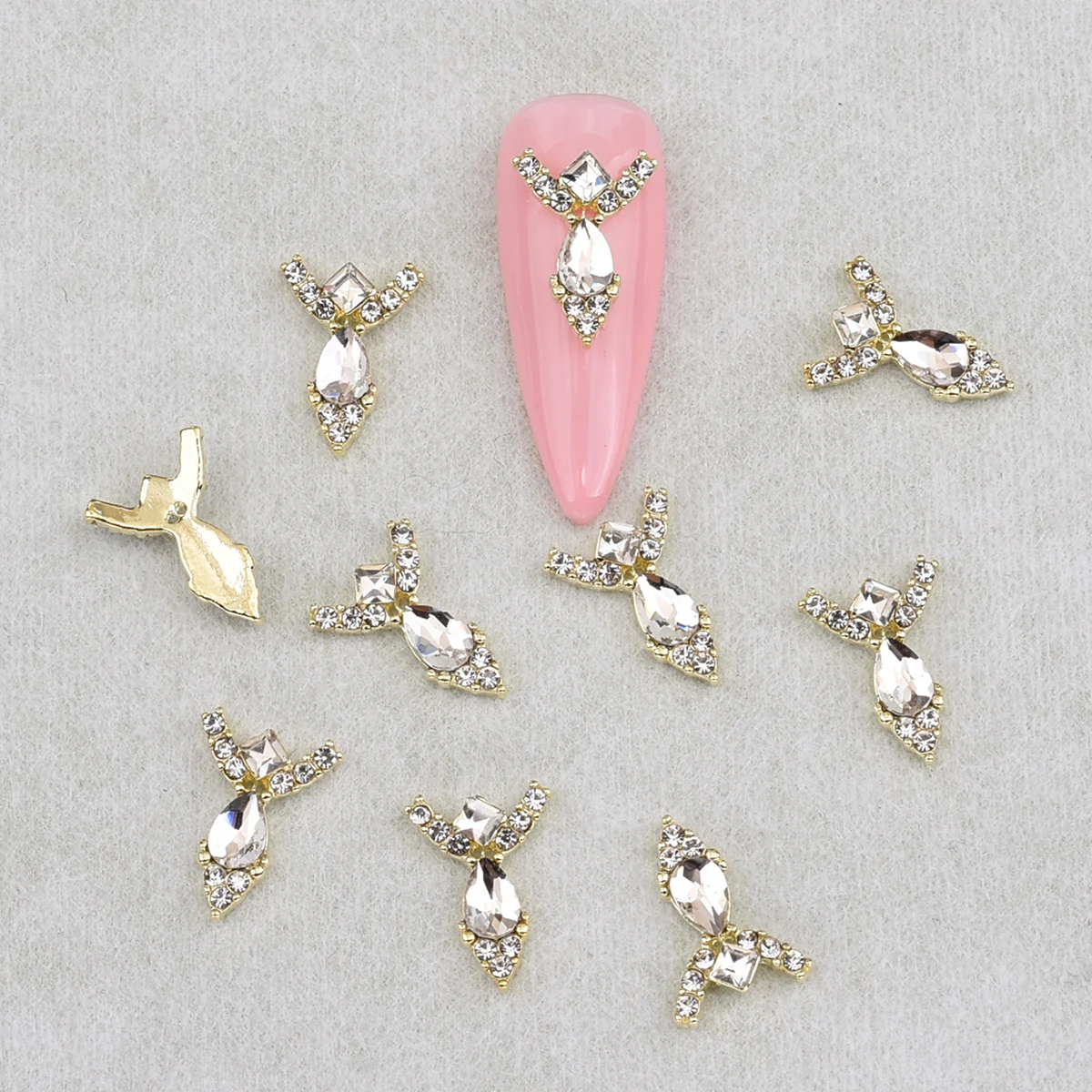 10pcs-Gold-Silver-Nail-Charms-for-Acrylic-Nails-Decoration-Bling-Gem ...
