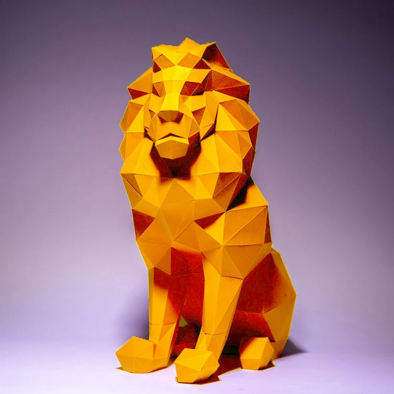 45cm-Lion-Paper-Model-Home-Decor-Corridor-Ornament-Room-Decoration ...