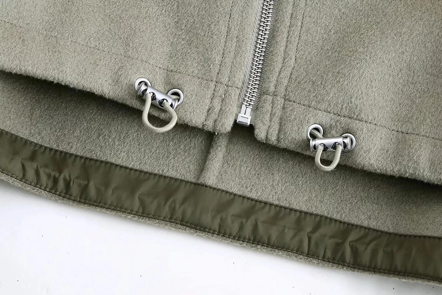 TRAF 2024 Woman Fashion Spliced Double Sided Jacket Casual Slim Zipper ...