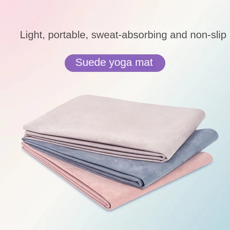 Yoga-Mat-Suede-PVC-2mm-Sweat-Wicking-Dry-and-Wet-Anti-Slip-Thin-Pad-for ...