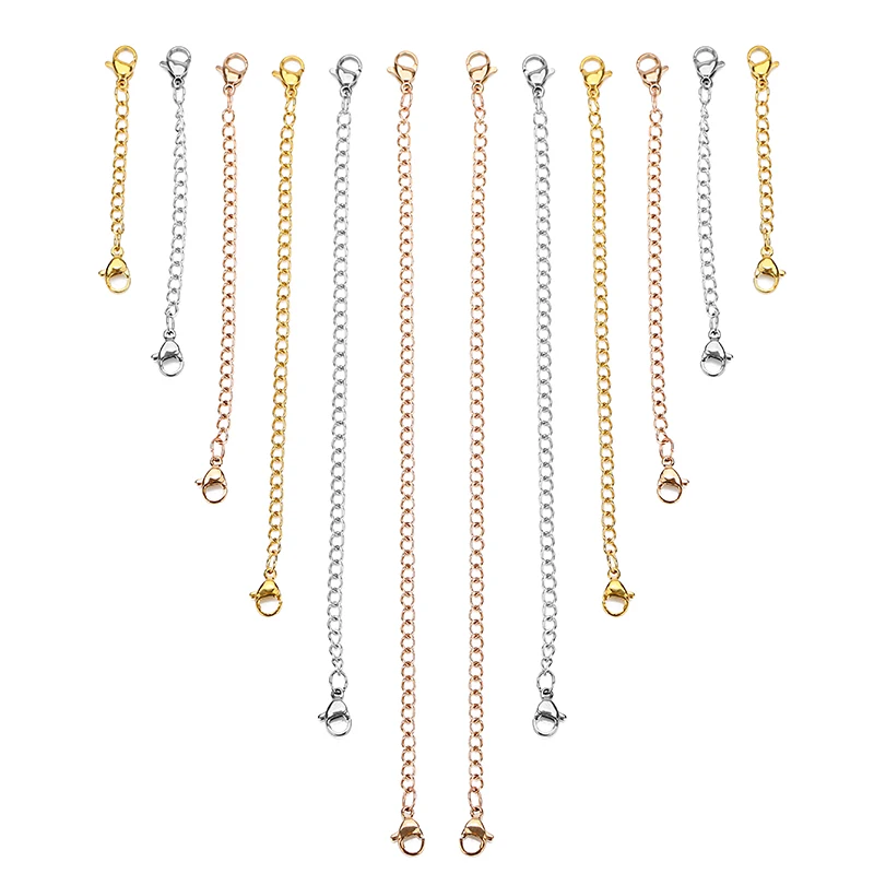 5pcs-Stainless-Steel-Necklace-Extension-Chain-Bracelet-Extended-Chains ...