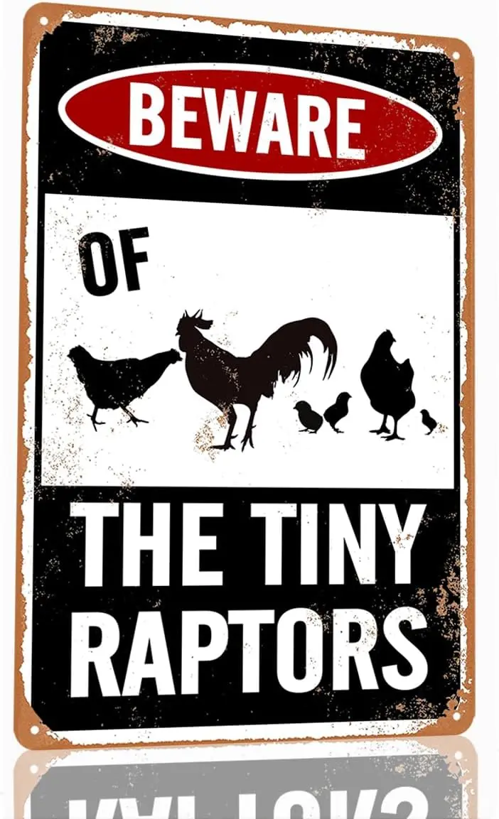 Chicken-Coop-Sign-Beware-Of-The-Tiny-Raptors-Sign-Chicken-Coop ...