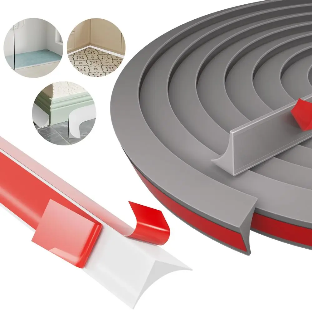 Durable Silicone Quarter Round Molding Trim Peel and Stick 1/2/3m Caulk ...