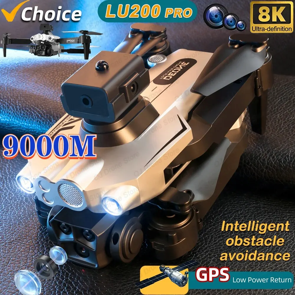 9000M LU200 GPS Drone Profession 5G 8K Wifi FPV Three Camera Optical ...