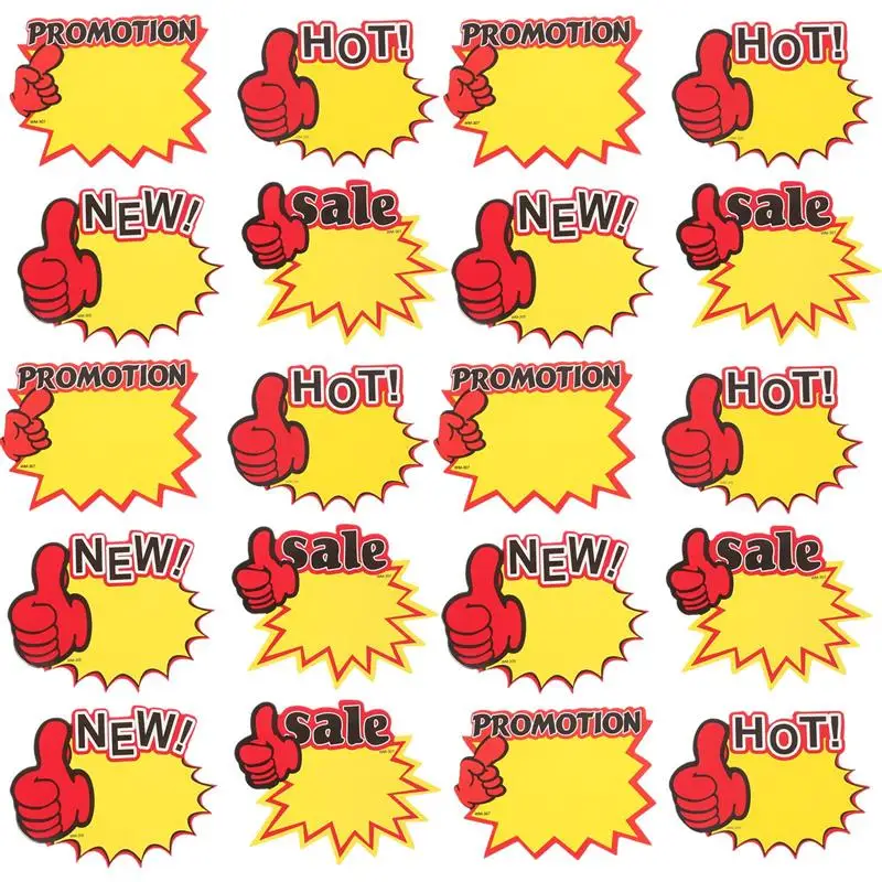 200Pcs-Supermarket-Promotion-Advertising-Price-Labels-Signs-Retail ...