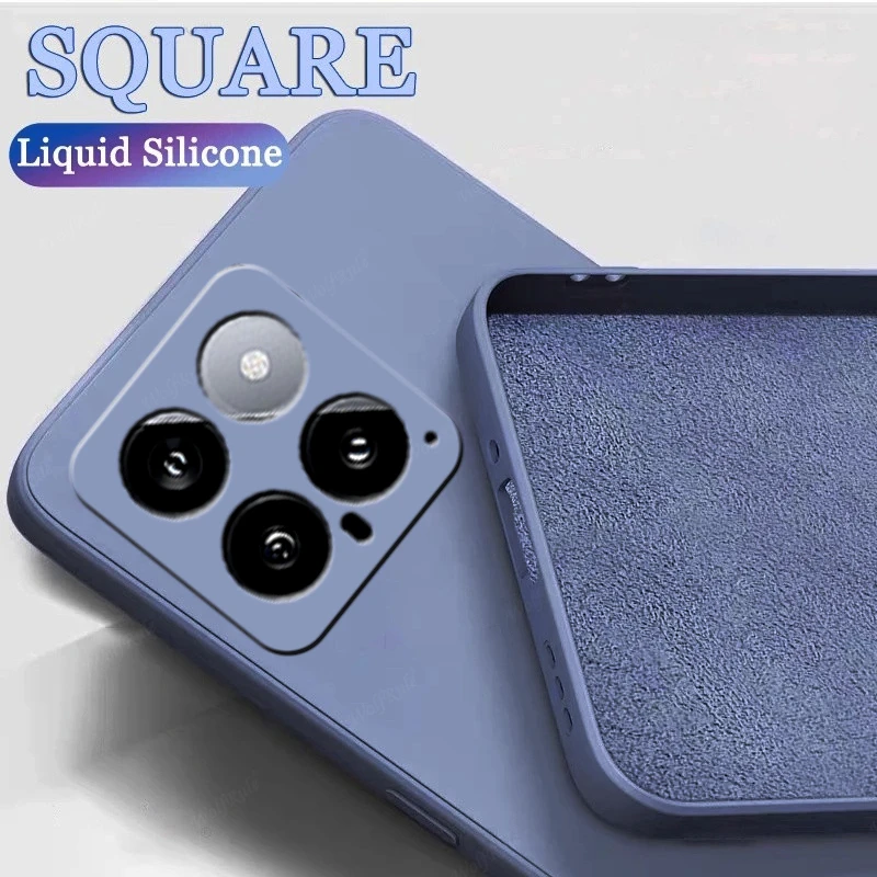 For-Xiaomi-14-Case-Cover-Xiaomi-14-Capas-Original-Liquid-Silicone ...