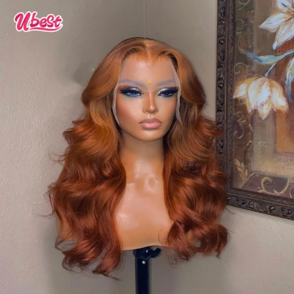 Ubest Ginger Brown 13x6 Body Wave Lace Front Wig 30inch Brazlian Human ...