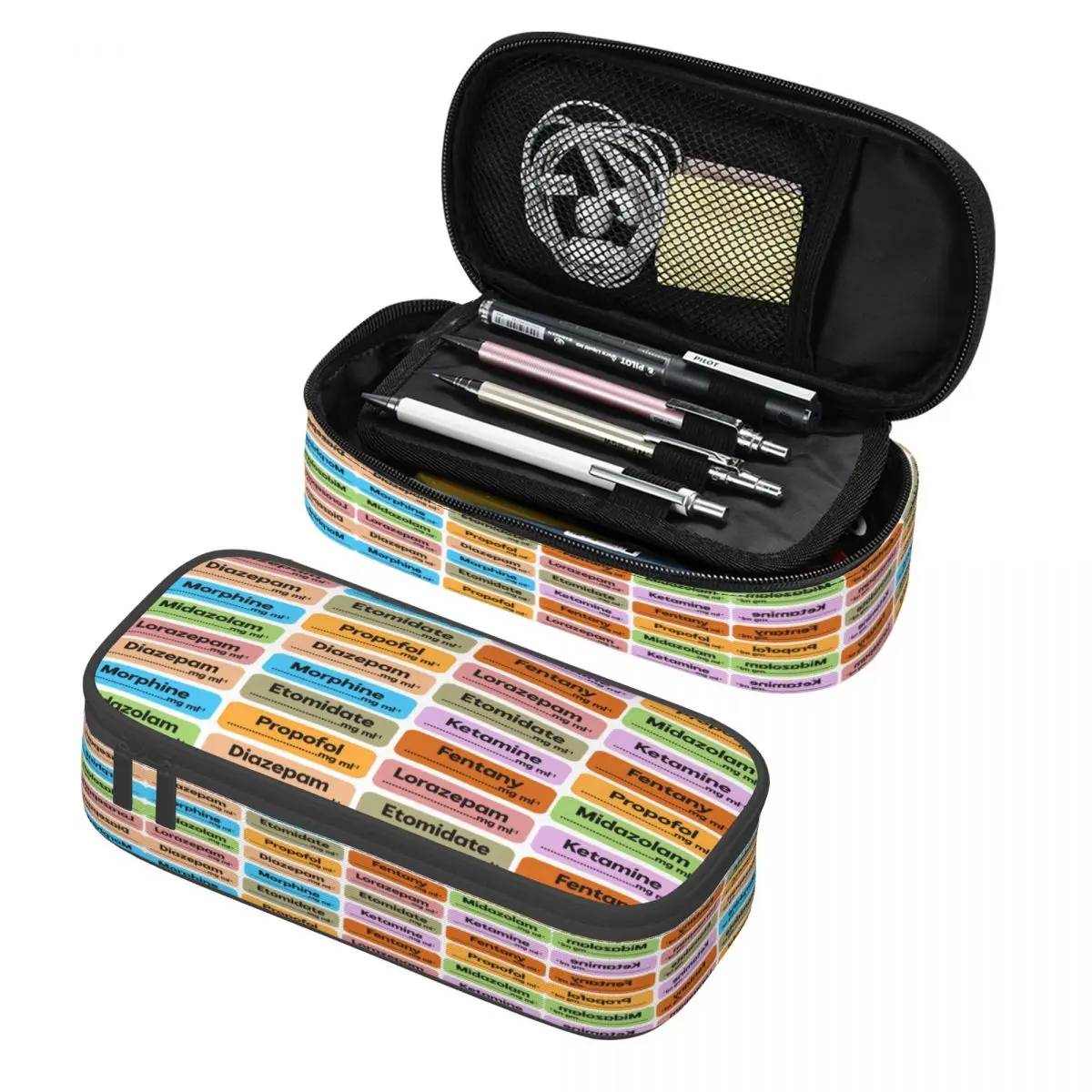 Custom Medical Nurse Anesthesia Medication Labels Cute Pencil Case Girl ...
