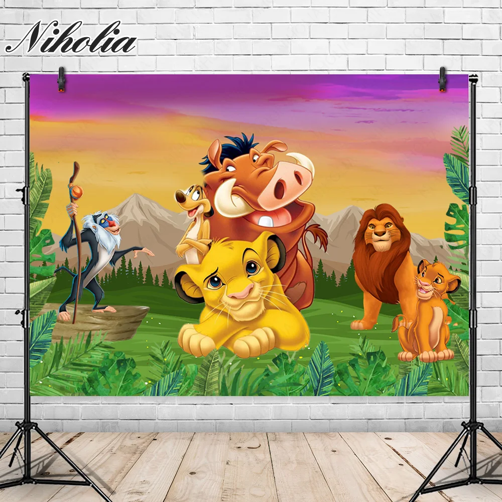 The-Lion-King-Party-Backdrop-Boys-Birthday-Photography-Background ...
