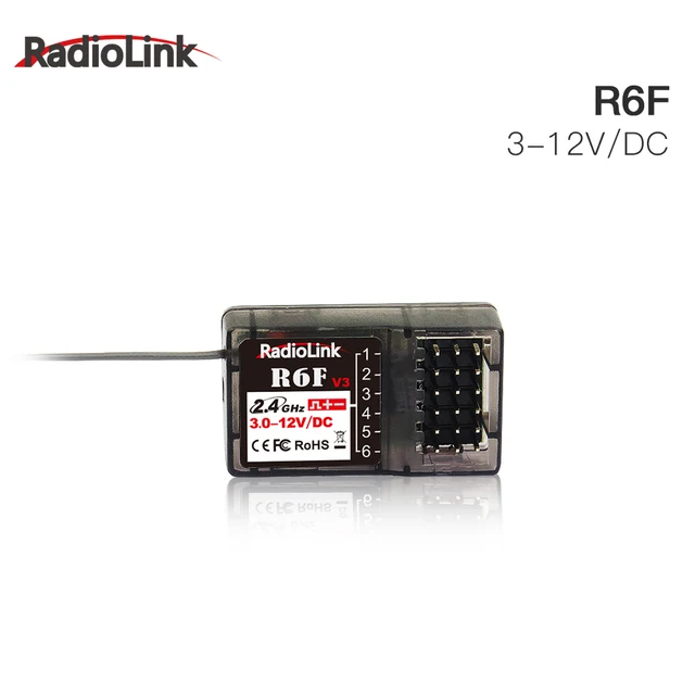 Radiolink-transmisor de Radio RC6GS V3, 7 canales, receptor giroscópico ...