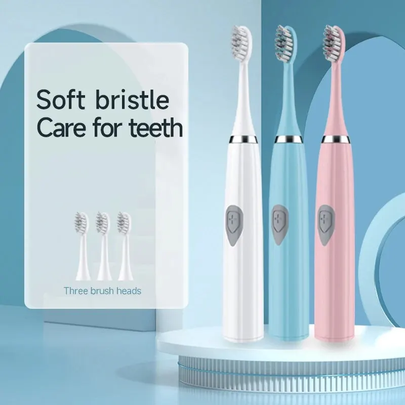 Electric-Toothbrush-for-Adults-Soft-DuPont-Bristle-Portable-Battery ...