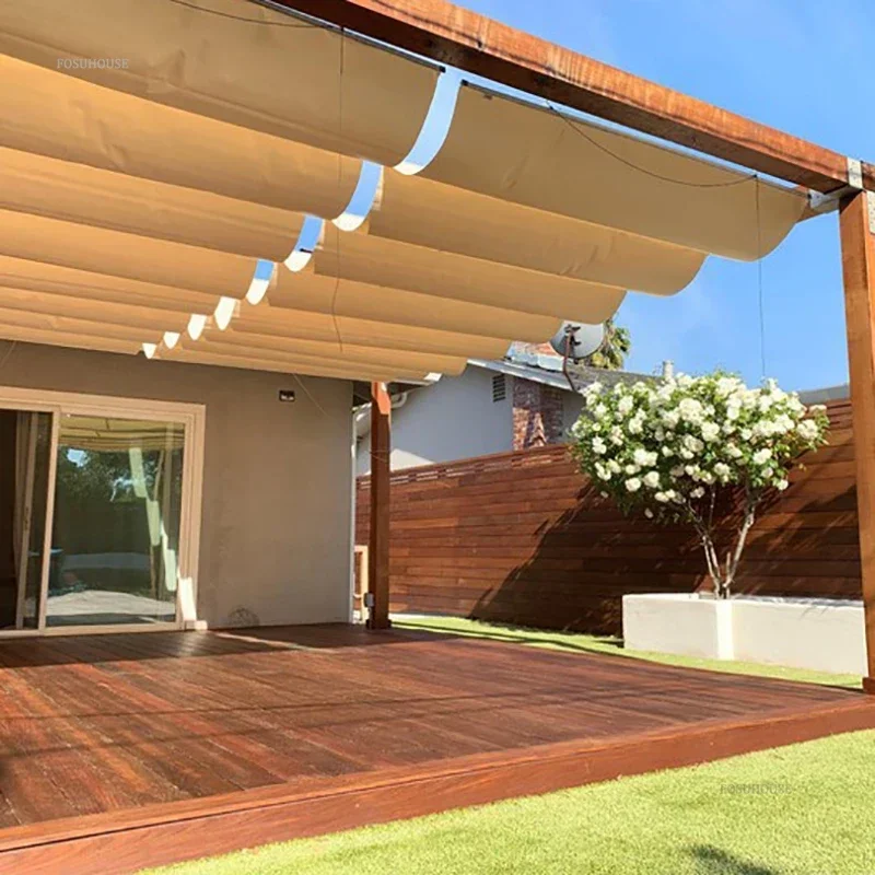 Simple-Gazebos-Courtyard-Waterproof-Retractable-Sunshade-Sail-Ceiling ...