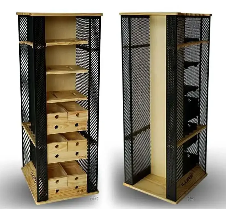 Display-Shelf-Rack-for-Fishing-Lure-Storage-Rack-Retail-Store-Wood ...