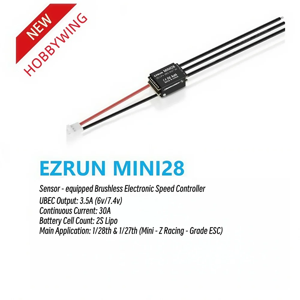 FATJAY Hobbywing EZRUN MINI28 Sensored Brushless 30A ESC Electronic ...