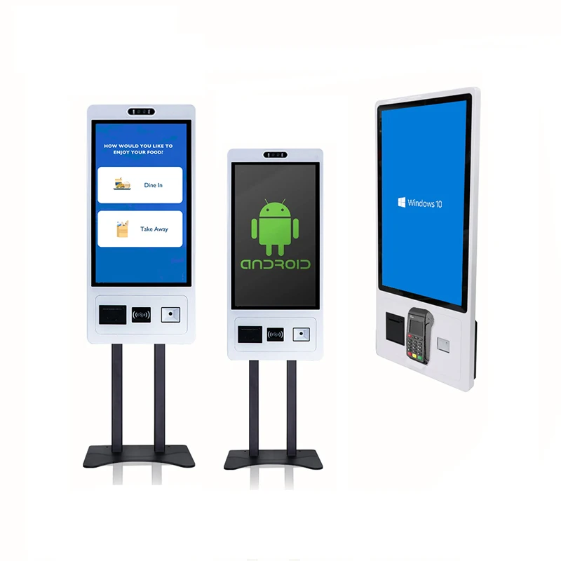 21.5 23.8 27 Inch 10 Point Touch Screen Kiosk Embedded Thermal Printer ...