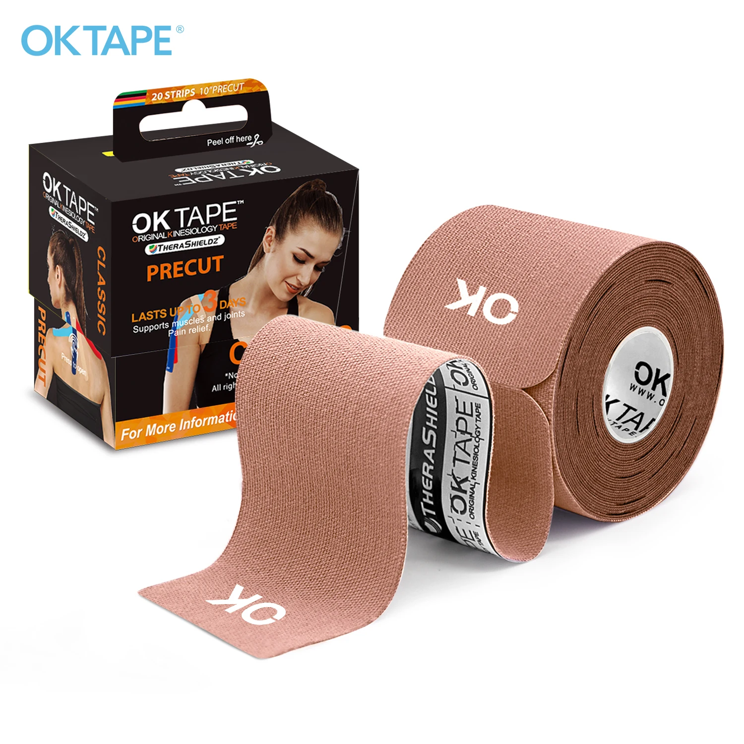 OK-TAPE-Cinta-de-kinesiolog-a-precortada-vendaje-Atl-tico-el-stico-sin ...