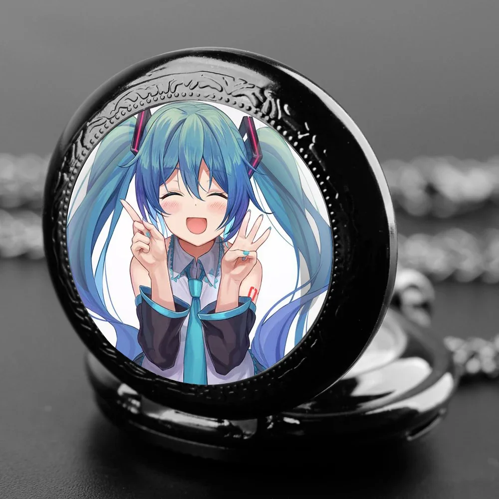 Reloj De bolsillo De cuarzo con cúpula De cristal, diseño De Anime ...
