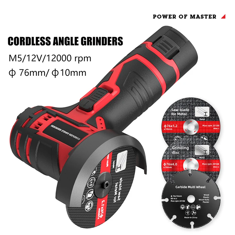 12v-3-inch-Lithium-Electric-Angle-Grinder-Mini-Small-Household-Handheld ...