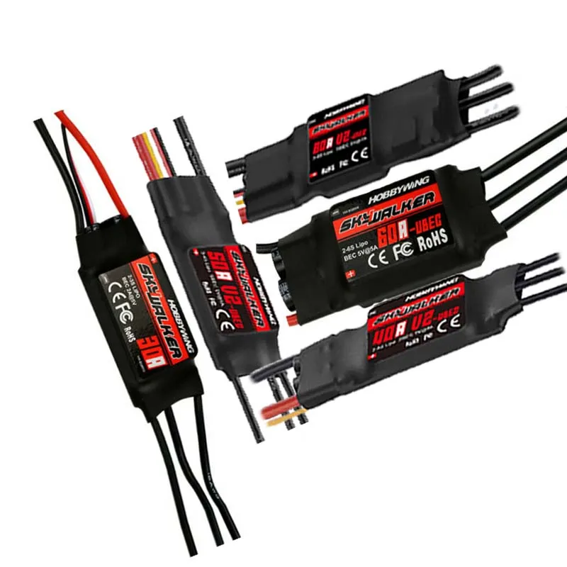 Skywalker Brushless ESC 20A/30A/40A/50A/60A/80A Speed Controller With ...