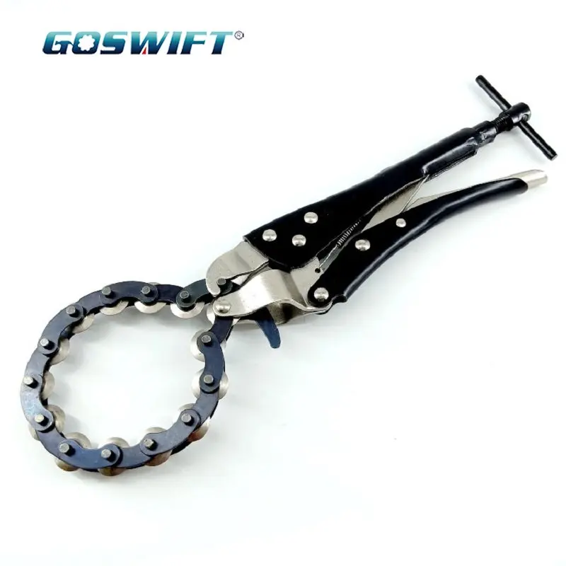Goswift 헤비 듀티 체인 파이프 커터 잠금 플라이어 자동차 배기 튜브 절단 최대 절단 직경 80mm필러