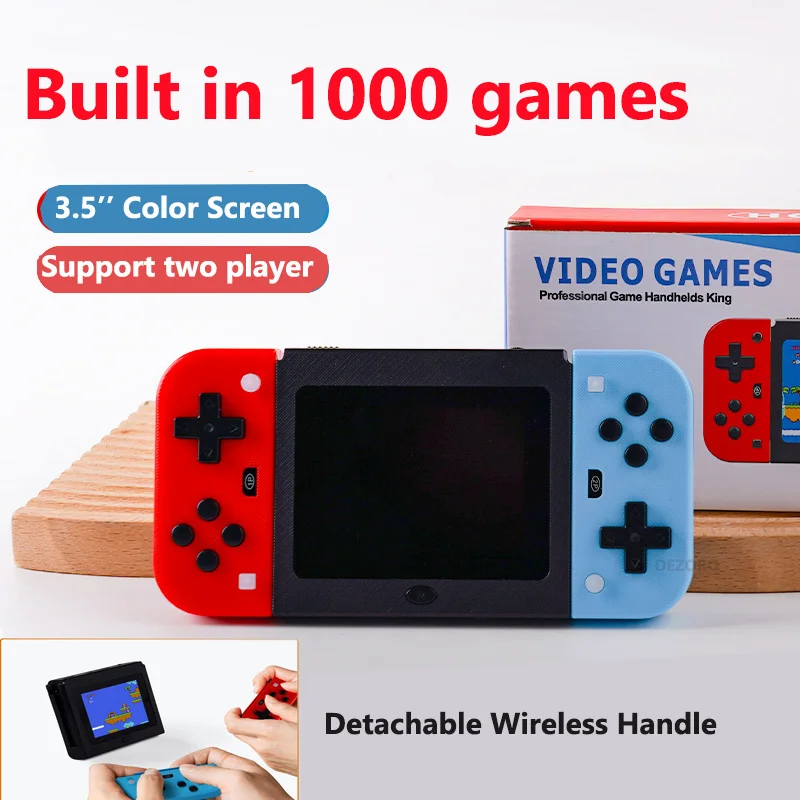 Batting Gloves 1000 Games Retro Handheld Console - 5.1 Inch Portable 8 ...