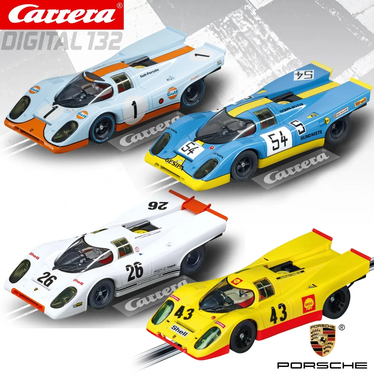 Carrera-Slot-Car-Digital132-Porsche-917K-30749-Gulf-Racing-30791-Gesipa ...
