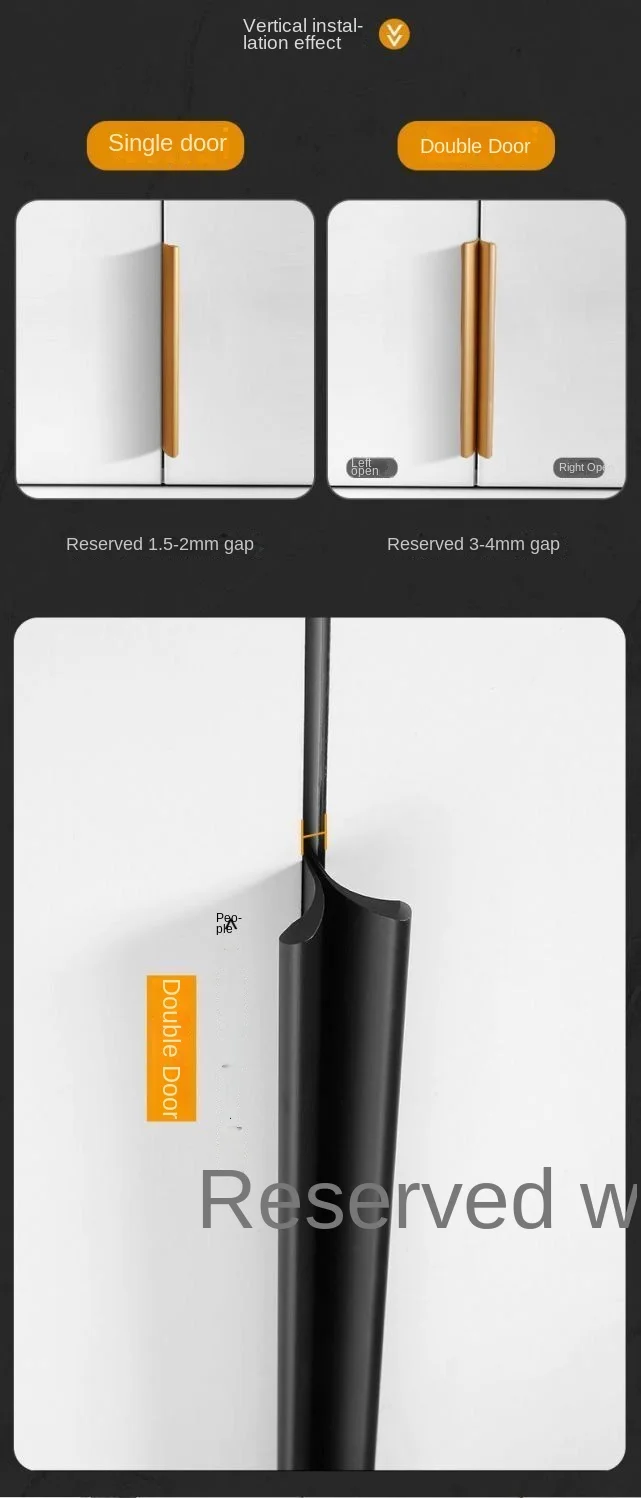 Charnière-paumelle,Armoire cachée en or noir,panneau Chi de cuisine Foy ...