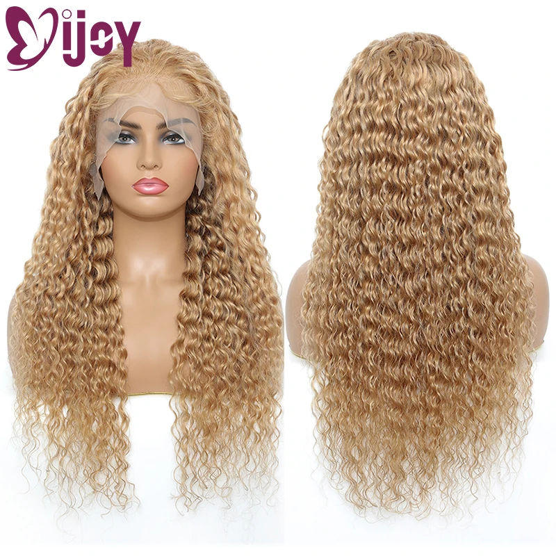 Deep-Wave-13x4-Lace-Frontal-Human-Hair-Wigs-Honey-Blonde-Brazilian-Remy ...