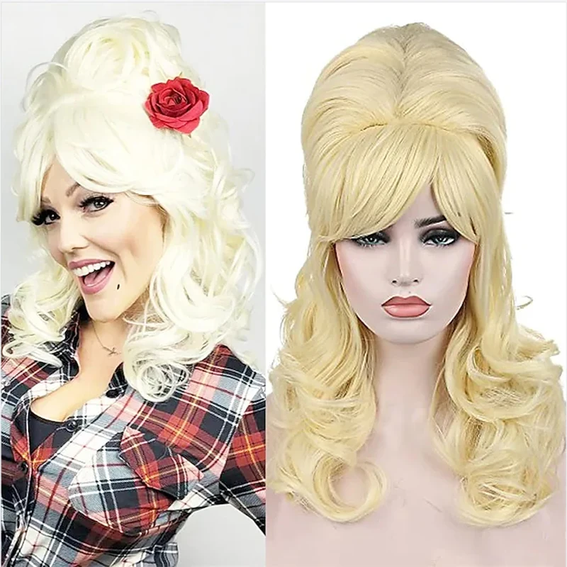 HAIRJOY-Beehive-Wig-Womens-Curly-Long-Heat-Resistant-Synthetic-Hair ...