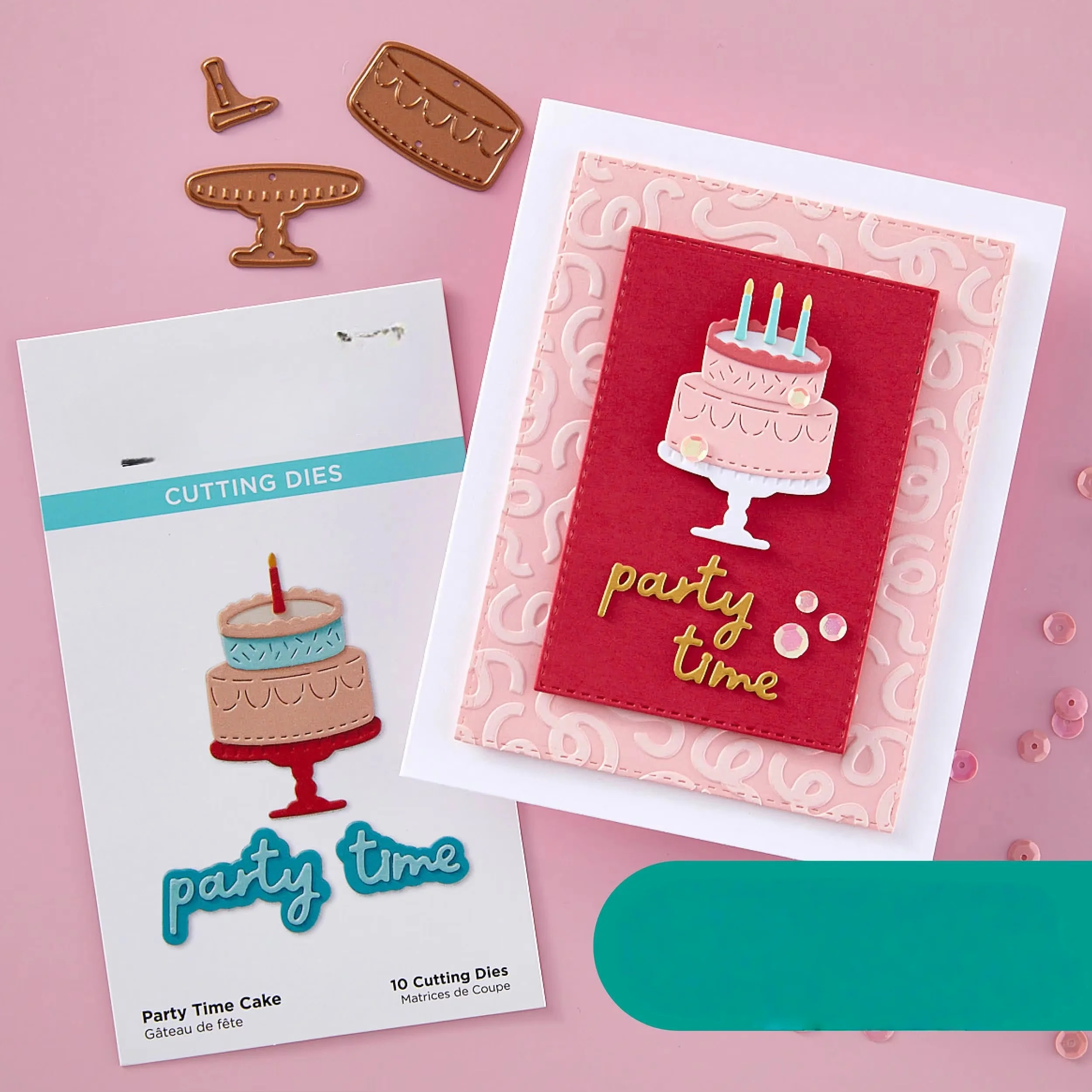 2024 Party Time Cake Metal Cutting Dies For DIY Scrapbook Embossed Make ...