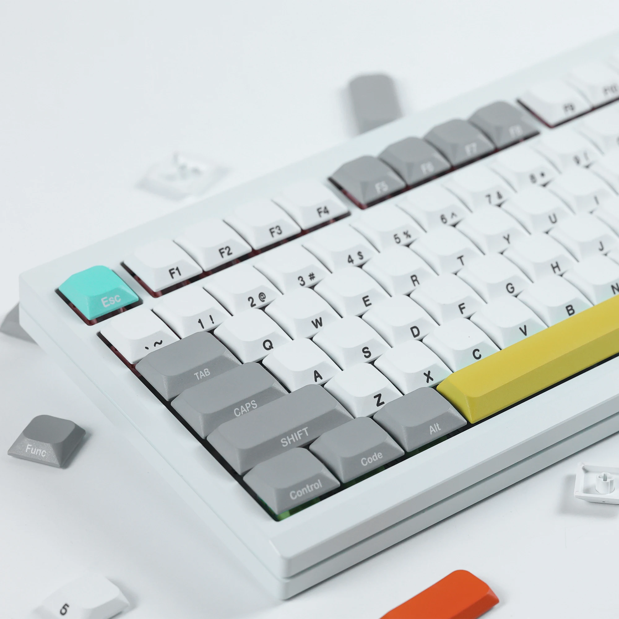 Chosfox-G-White-135-keys-PBT-Low-Profile-PBT-Keycaps-for-Gateron-Cherry ...